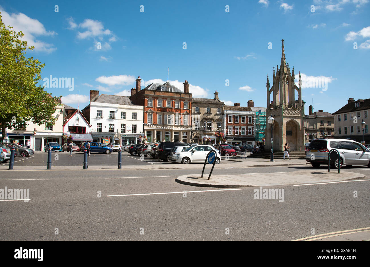 Devizes Wiltshire England UK The market square and cross in this old ...