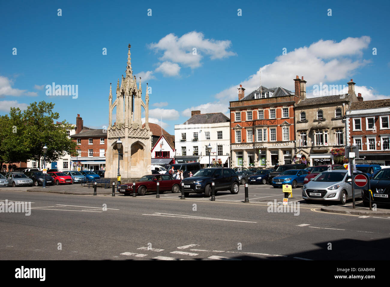 Devizes Wiltshire England UK The market square and cross in this old ...