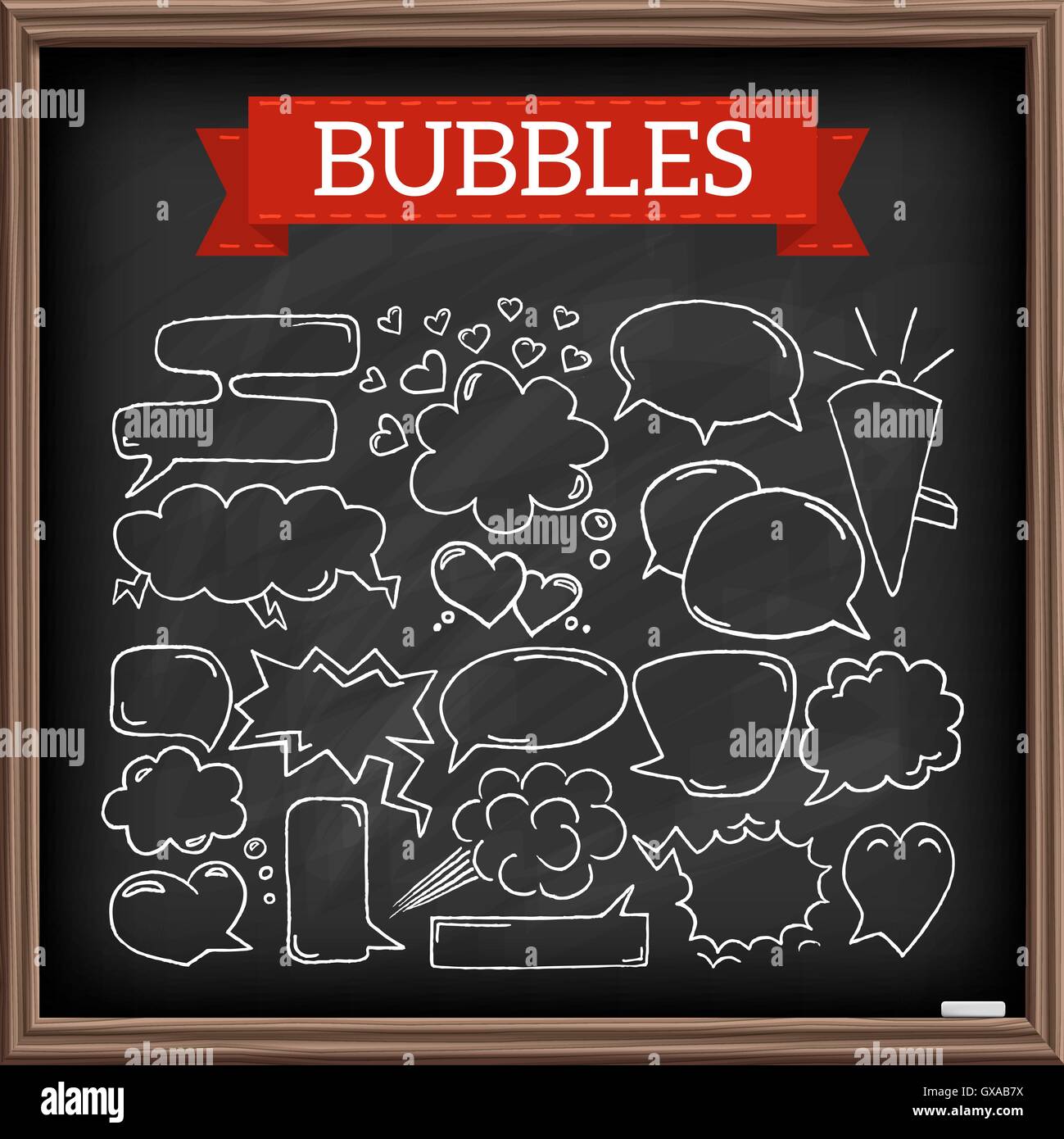 Doodle speech bubbles Stock Vector Image & Art - Alamy