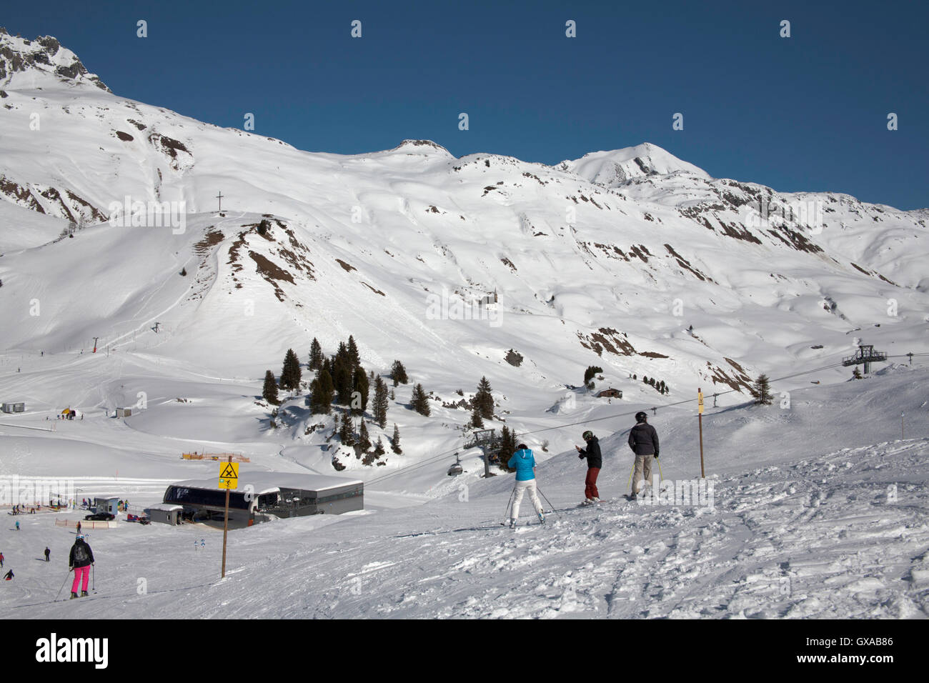 Skiing on pistes in The Arlberg including Lech and St Anton Arlberg ...