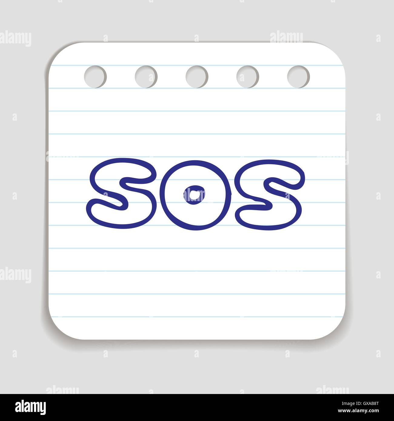 Doodle SOS icon Stock Vector Image & Art - Alamy