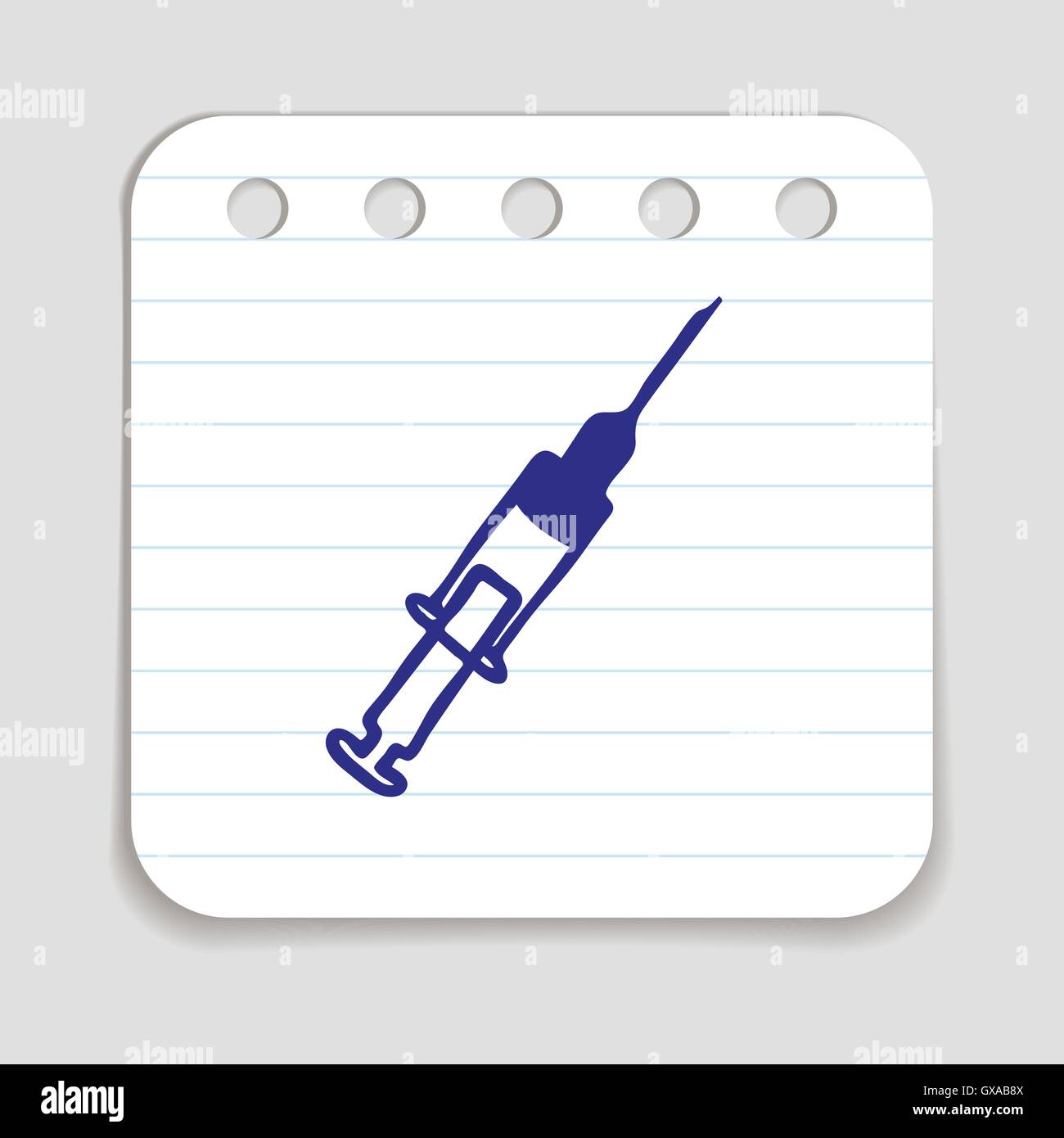 Syringe icon blue vector Stock Vector Images - Alamy