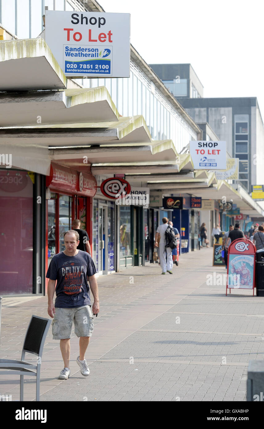 Shop to let signs for retail properties in Broad Walk, Harlow, Essex ...