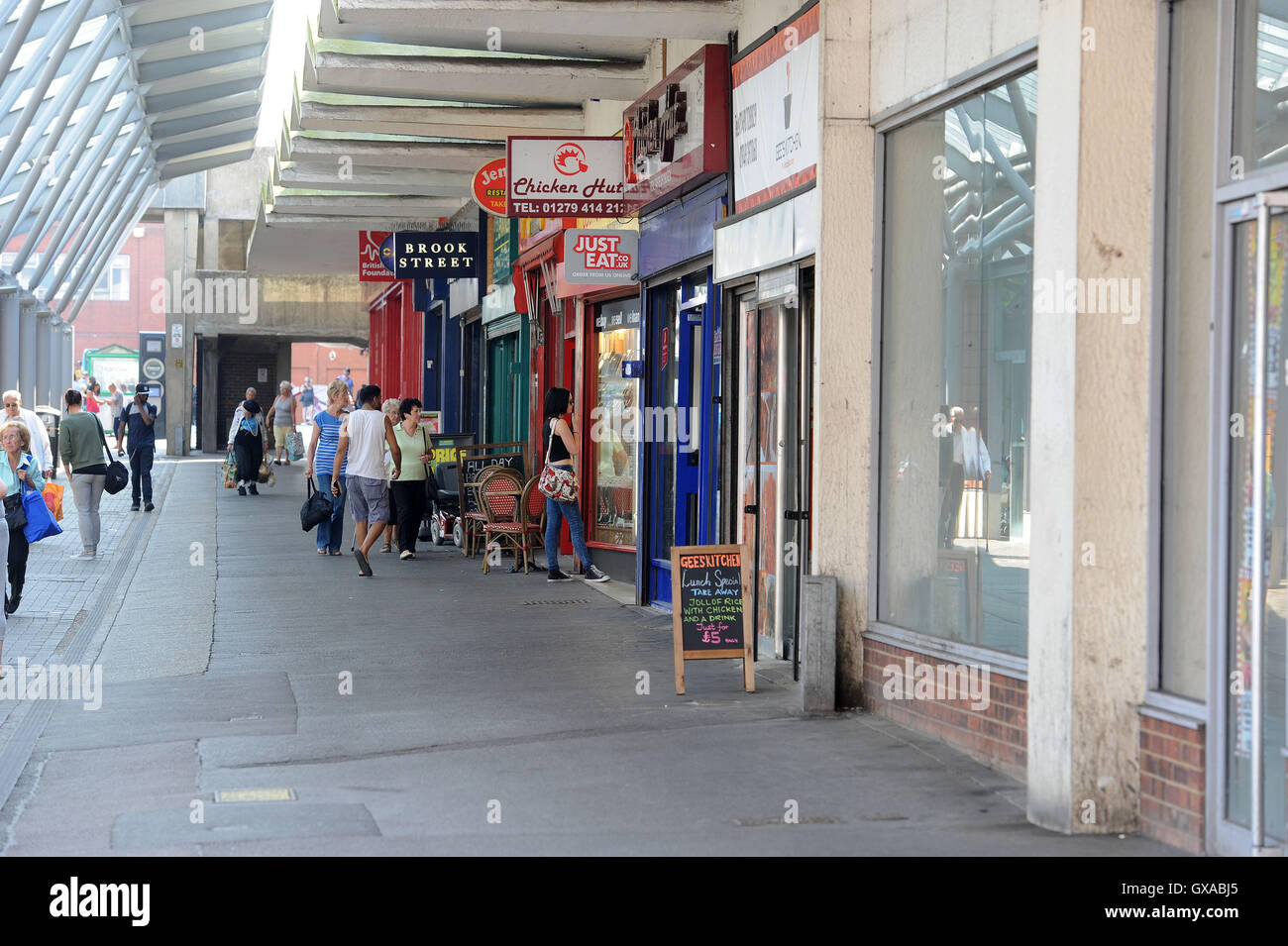 General view of Terminus Street in Harlow, Essex Stock Photo - Alamy