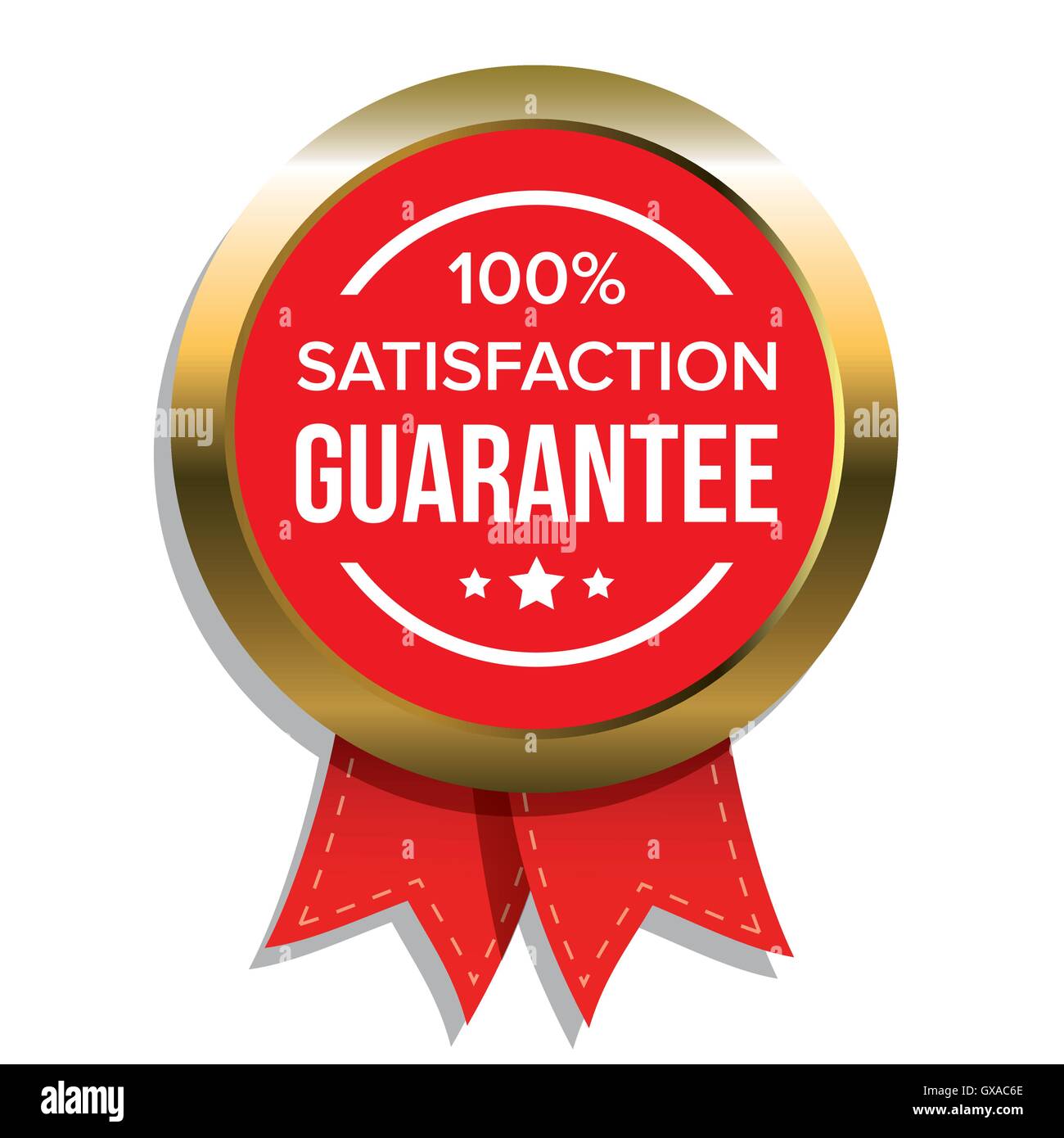 satisfaction guaranteed badge vector Stock Vector Image & Art - Alamy