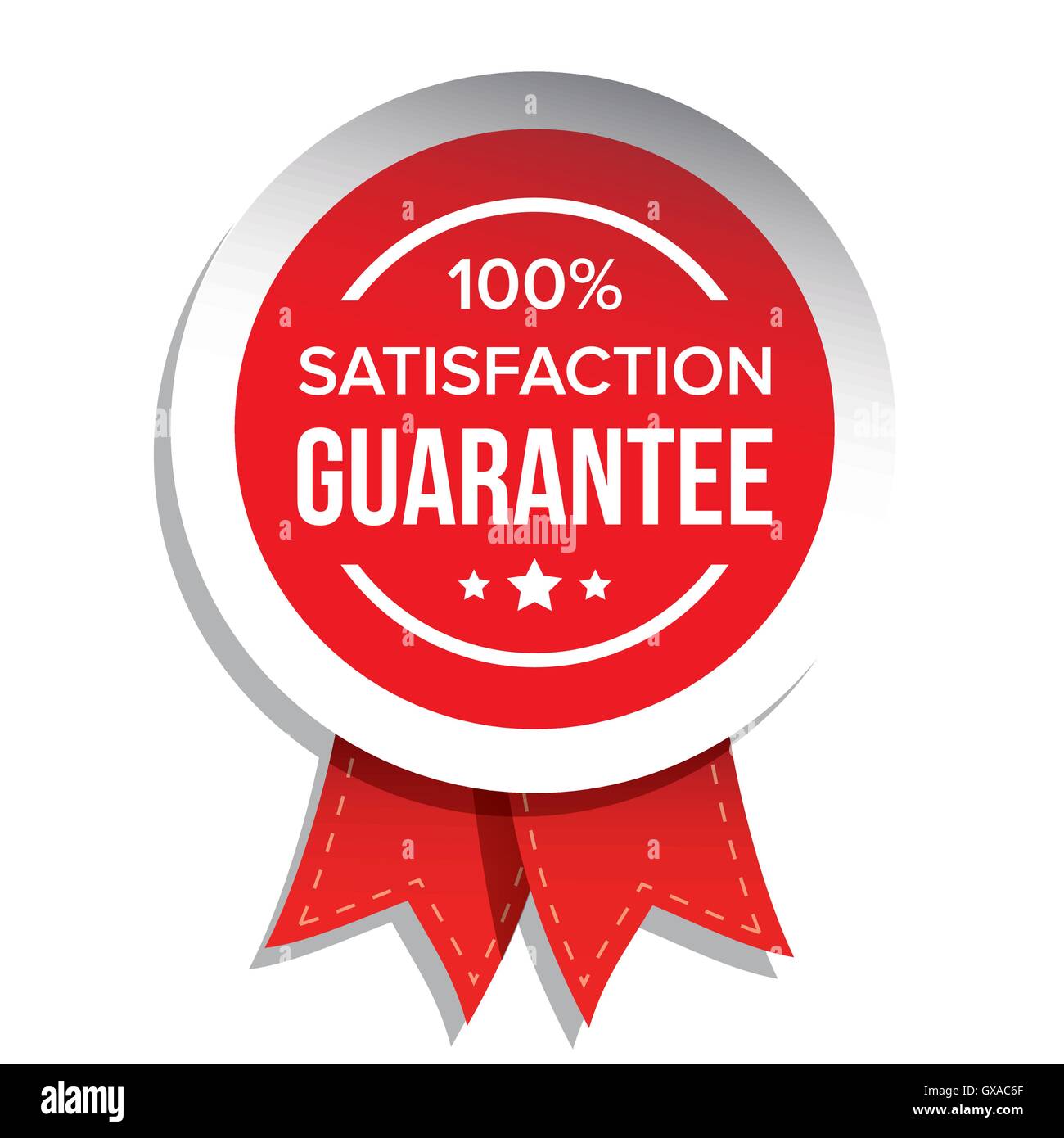 satisfaction guaranteed badge vector Stock Vector Image & Art - Alamy