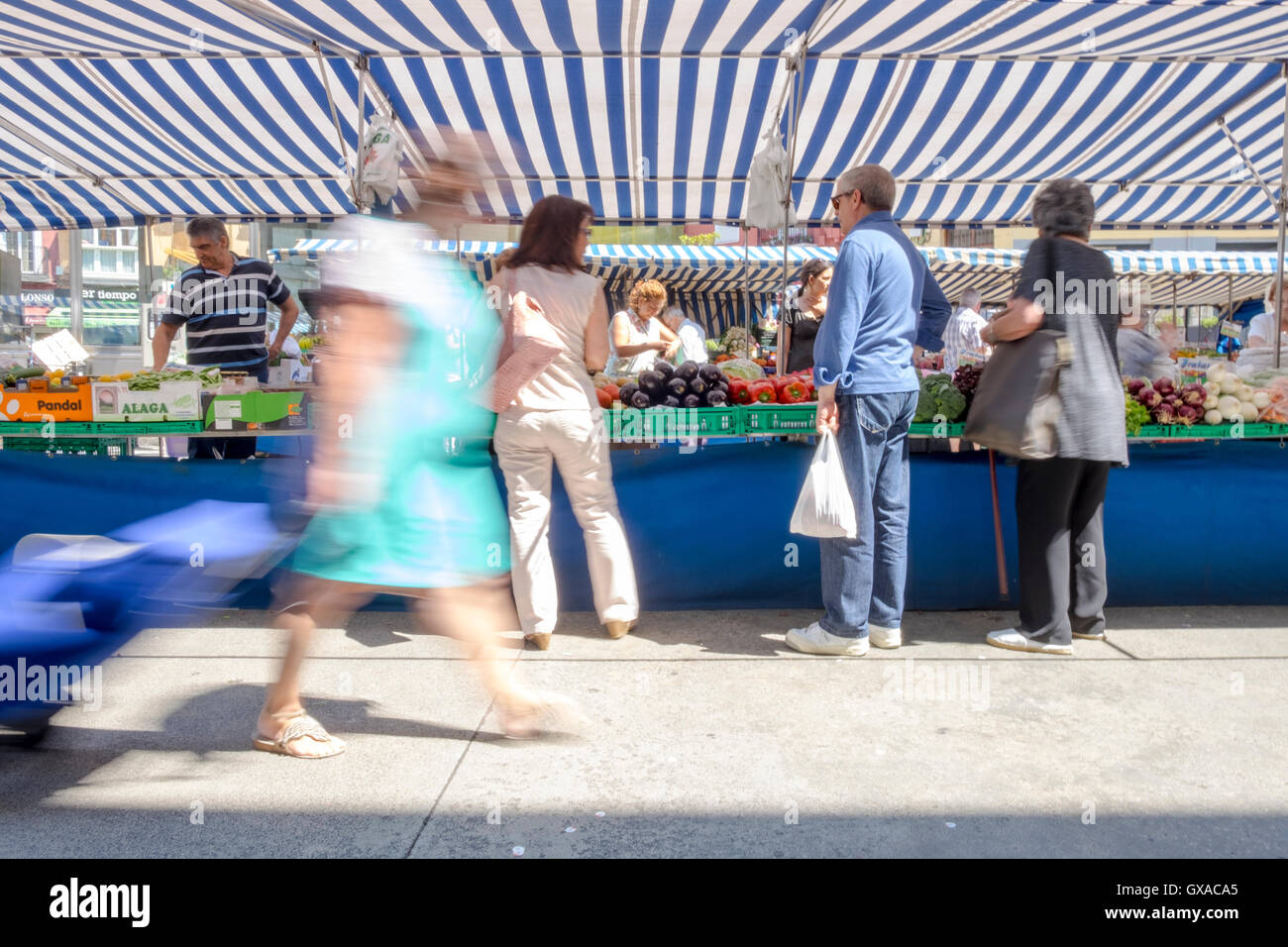 Traditional market in Santander. Cantabria, Spain Stock Photo - Alamy
