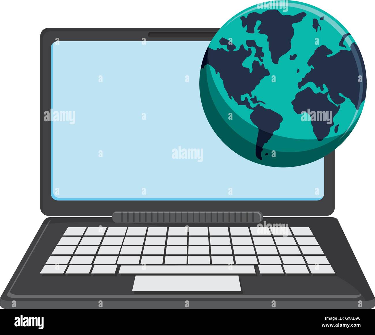laptop and earth globe icon Stock Vector Image & Art - Alamy