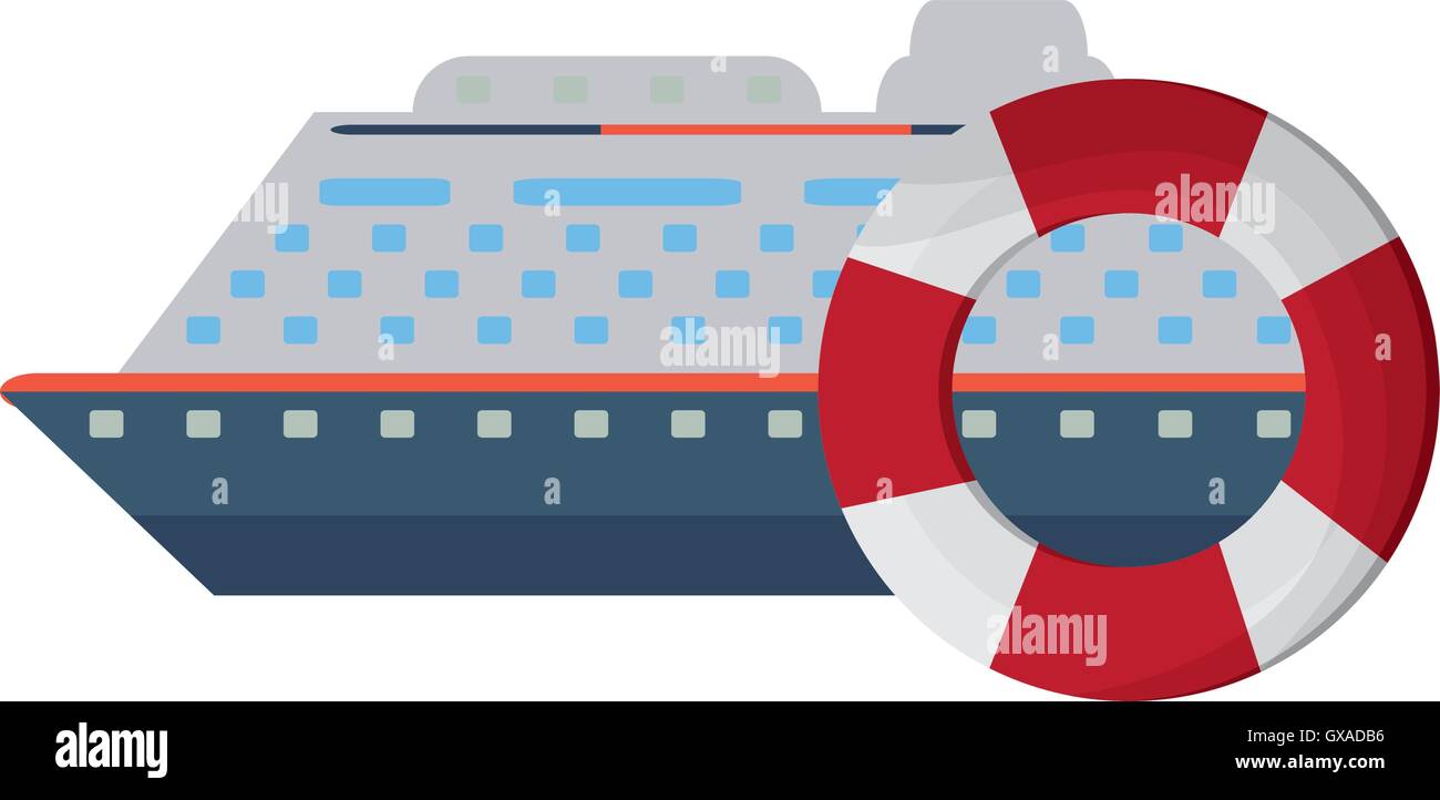 cruise ship and life preserver icon Stock Vector Image & Art - Alamy