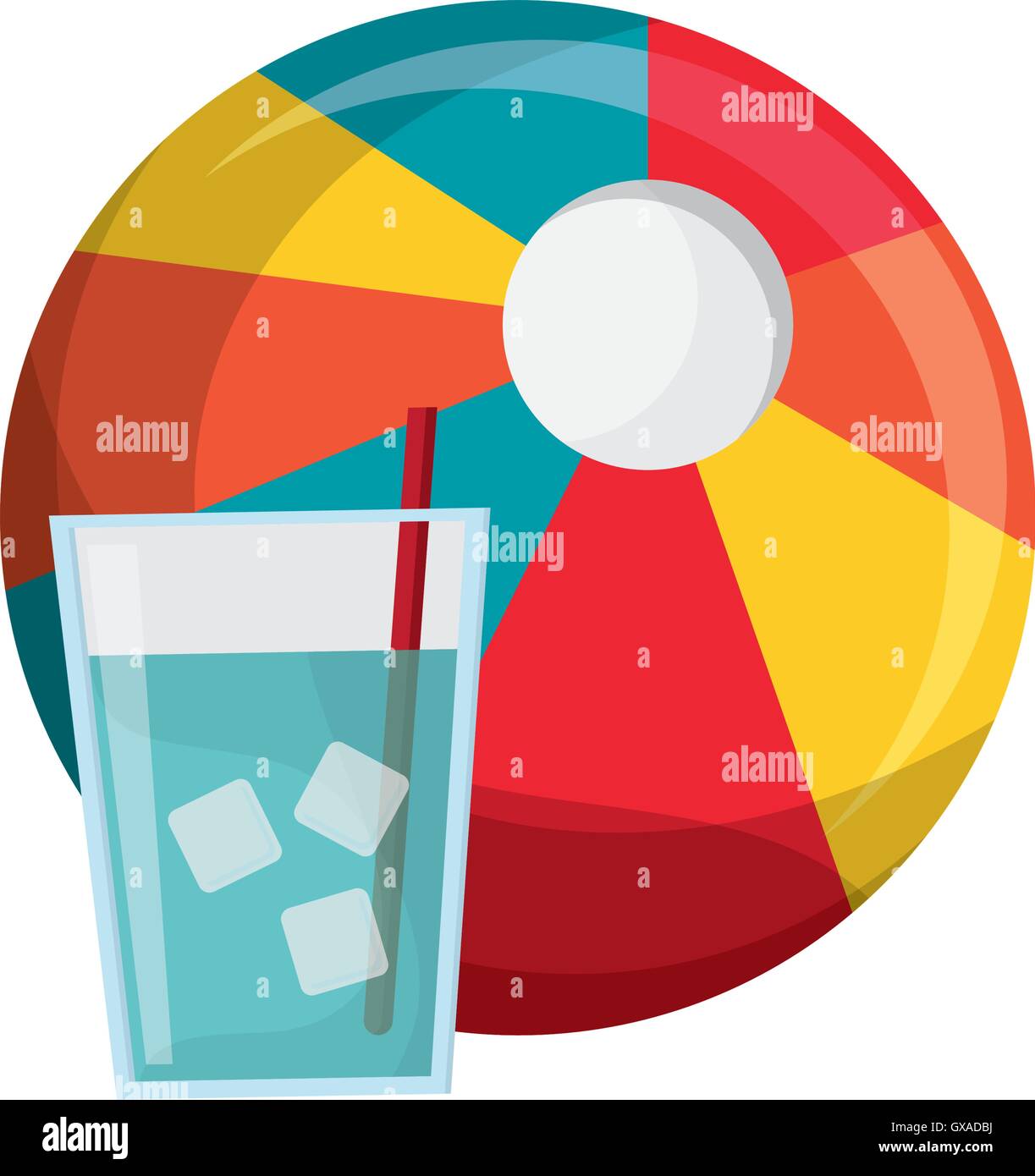 Glass sphere beach Stock Vector Images - Alamy