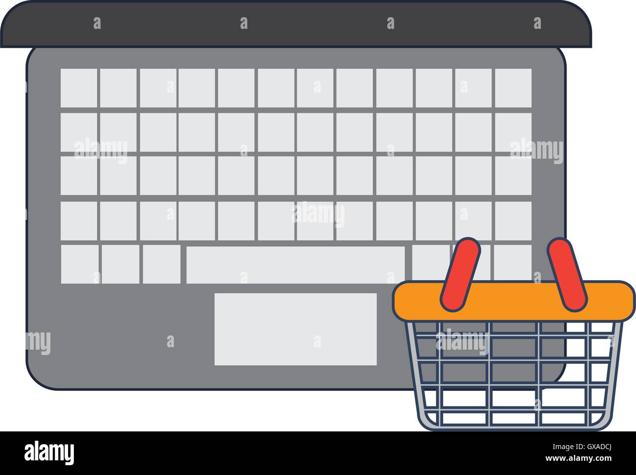 computer and shopping basket icon Stock Vector Image & Art - Alamy