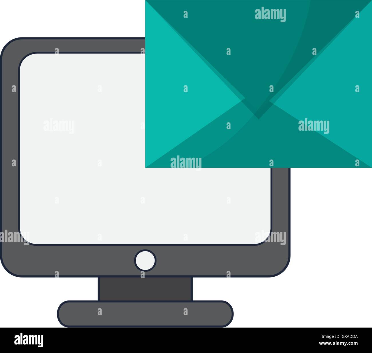 computer and envelope icon Stock Vector Image & Art - Alamy