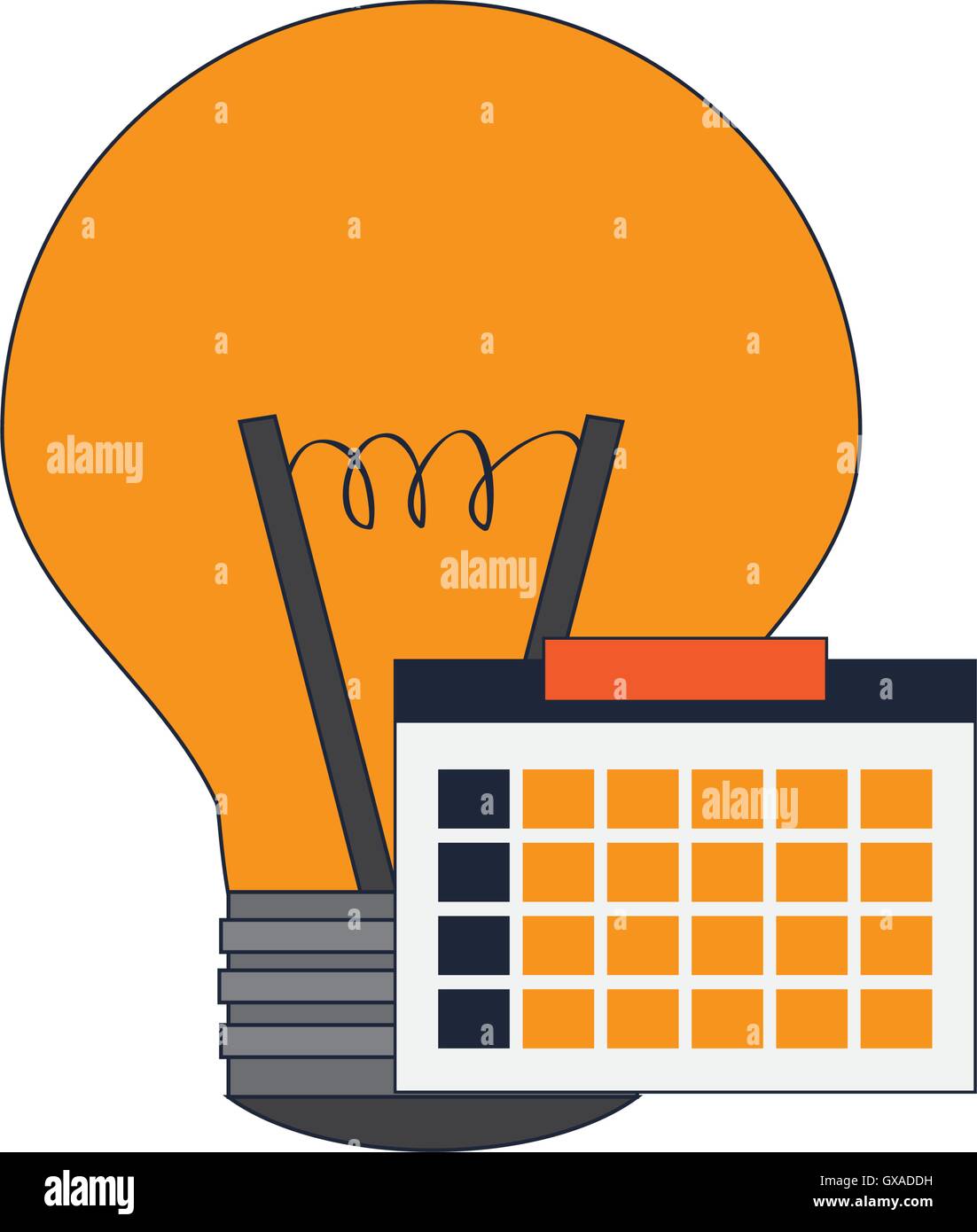 regular lightbulb and calendar icon Stock Vector Image & Art - Alamy