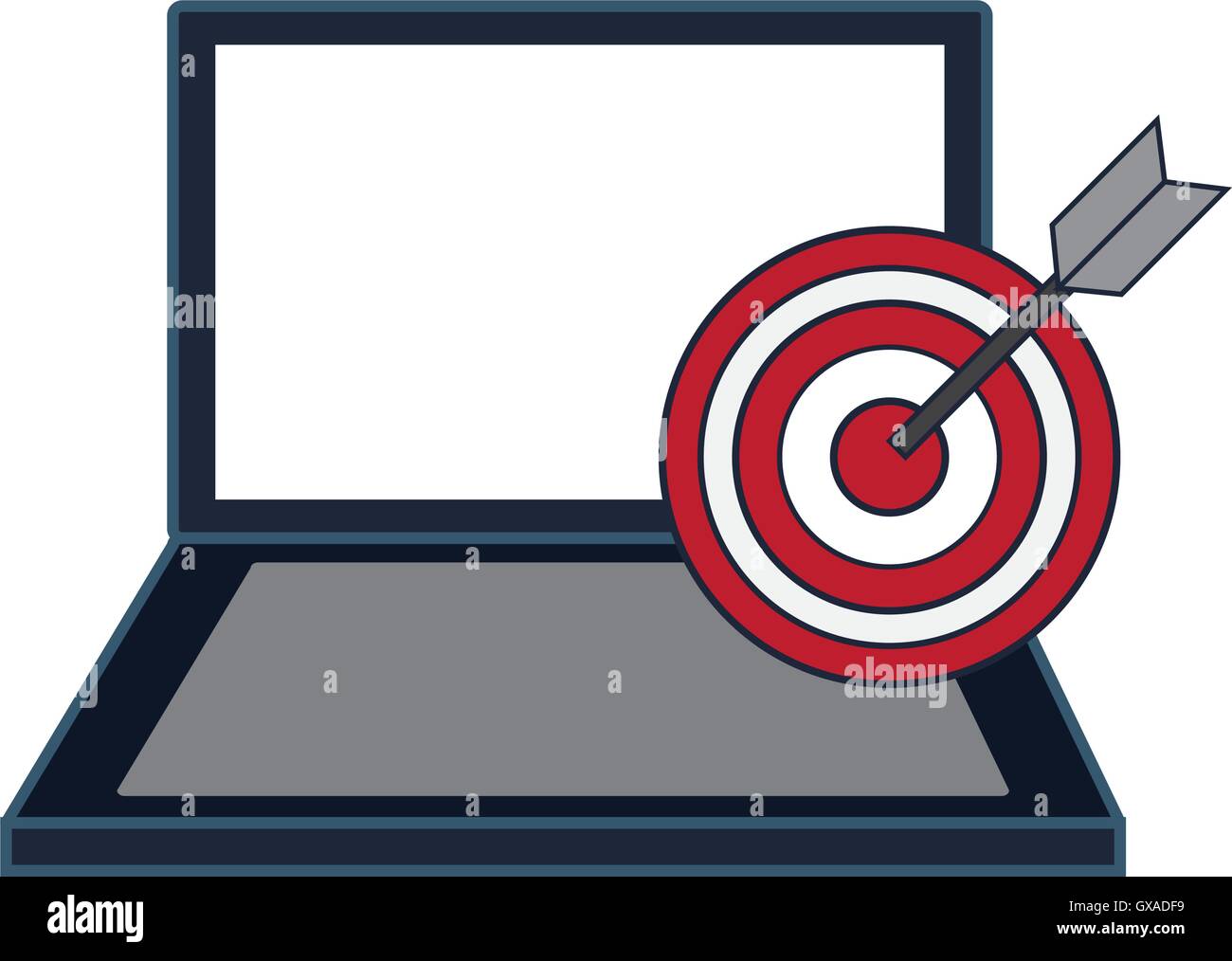 computer and bullseye icon Stock Vector Image & Art - Alamy