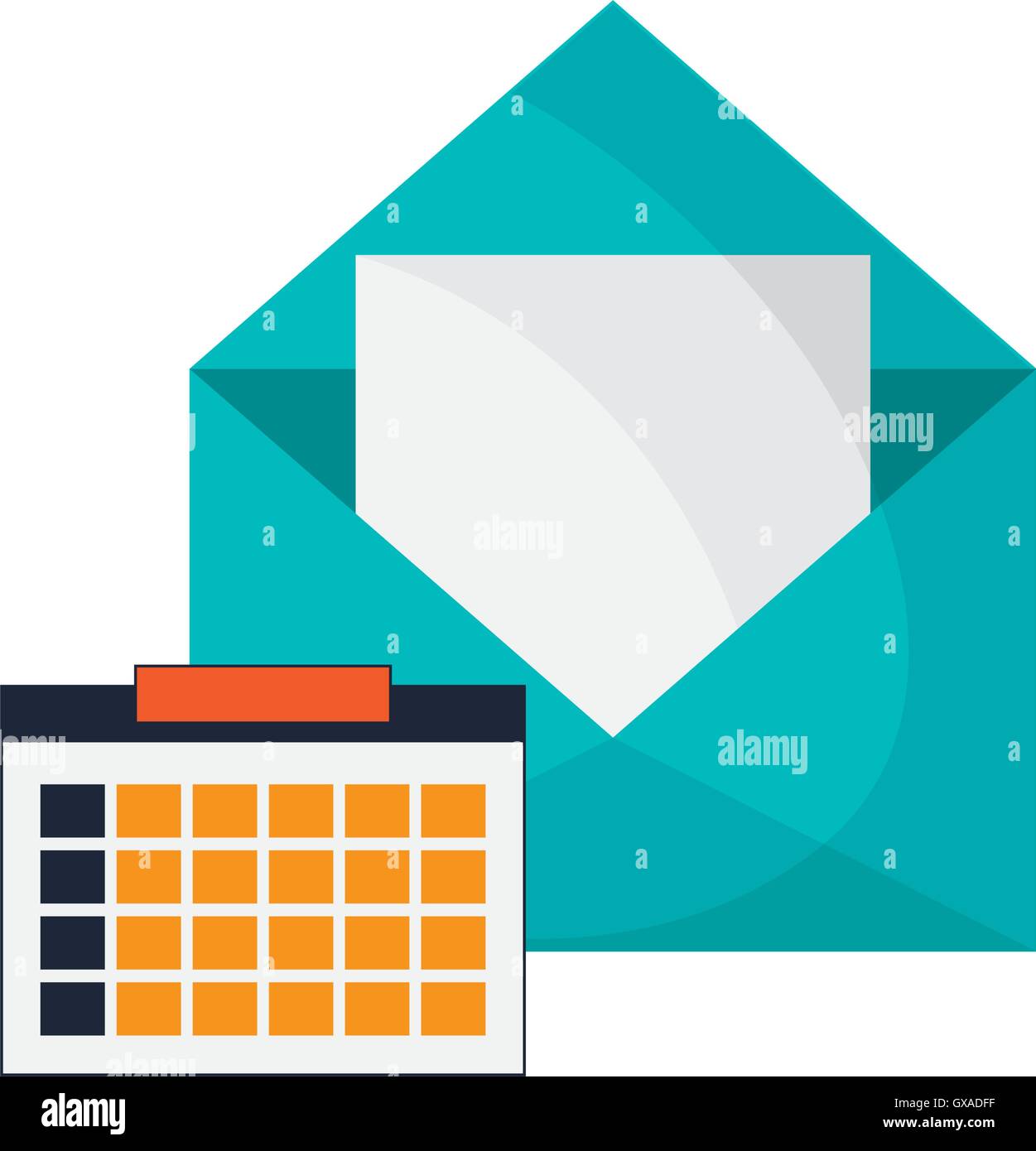 message envelope and calendar icon Stock Vector Image & Art - Alamy