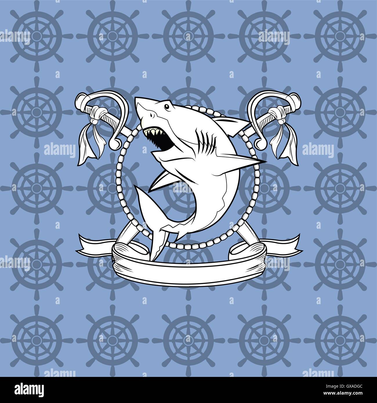 shark emblem image Stock Vector Image & Art - Alamy