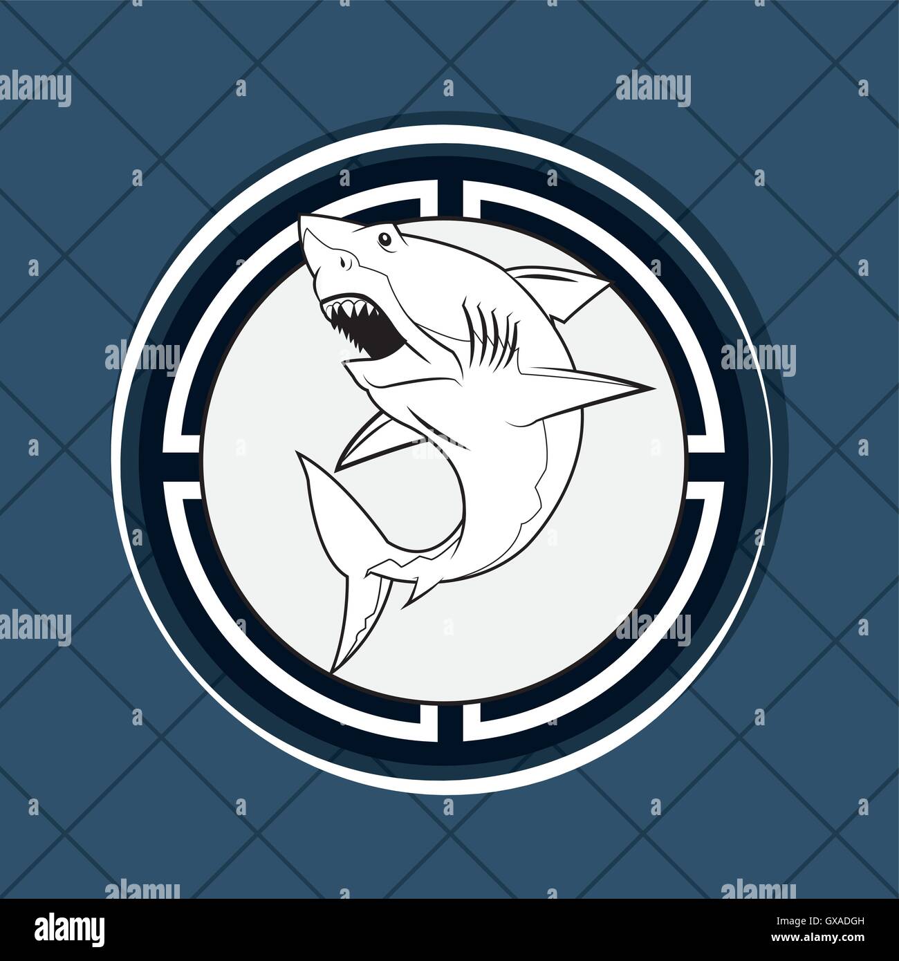 shark emblem image Stock Vector Image & Art - Alamy