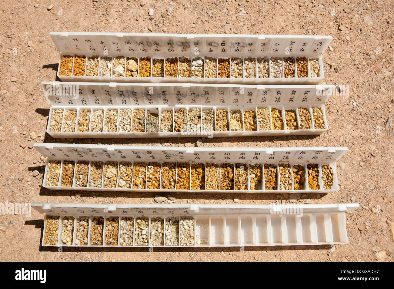 RC Drilling Rock Chips Stock Photo - Alamy