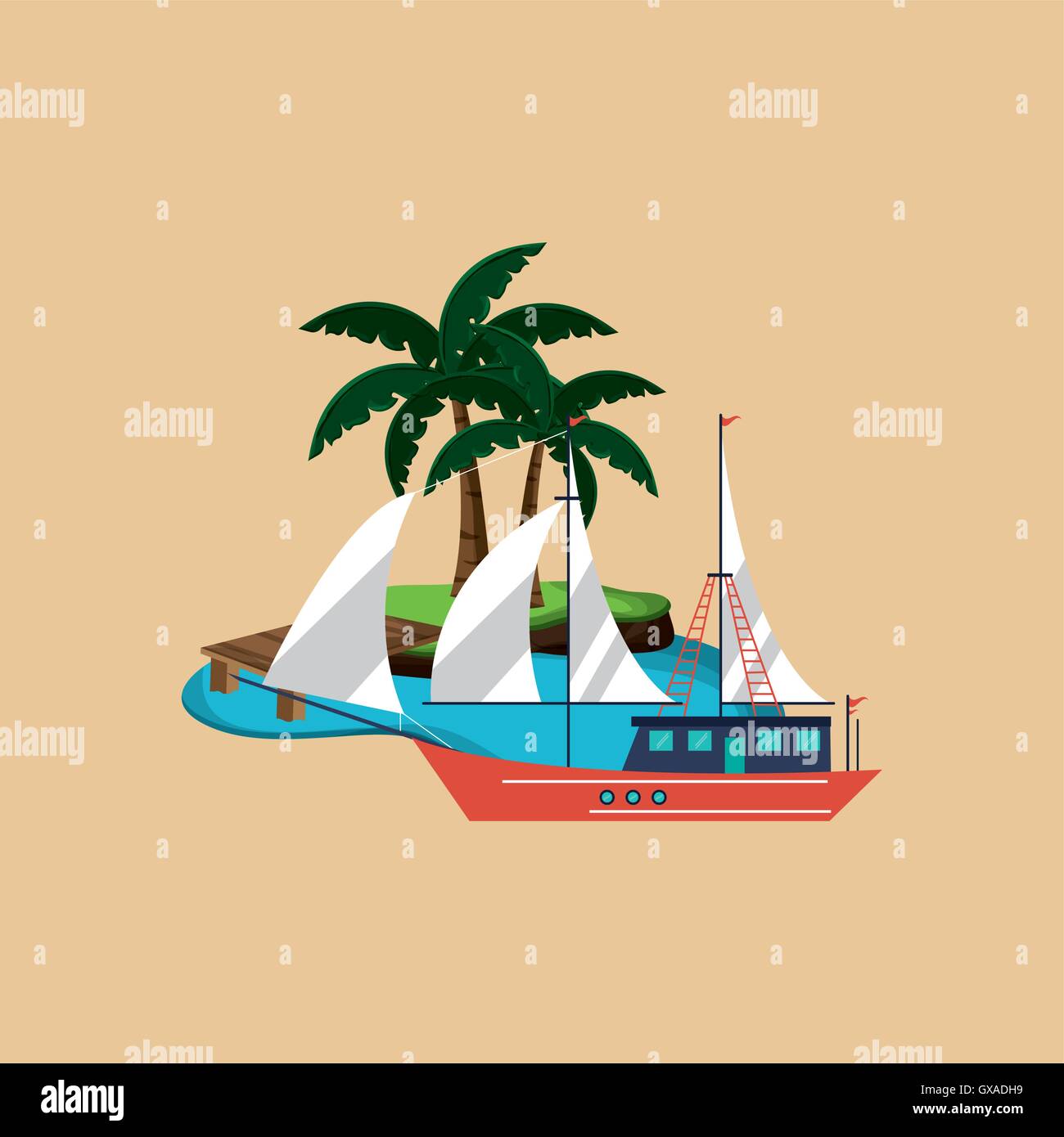 sail boat emblem image Stock Vector Image & Art - Alamy