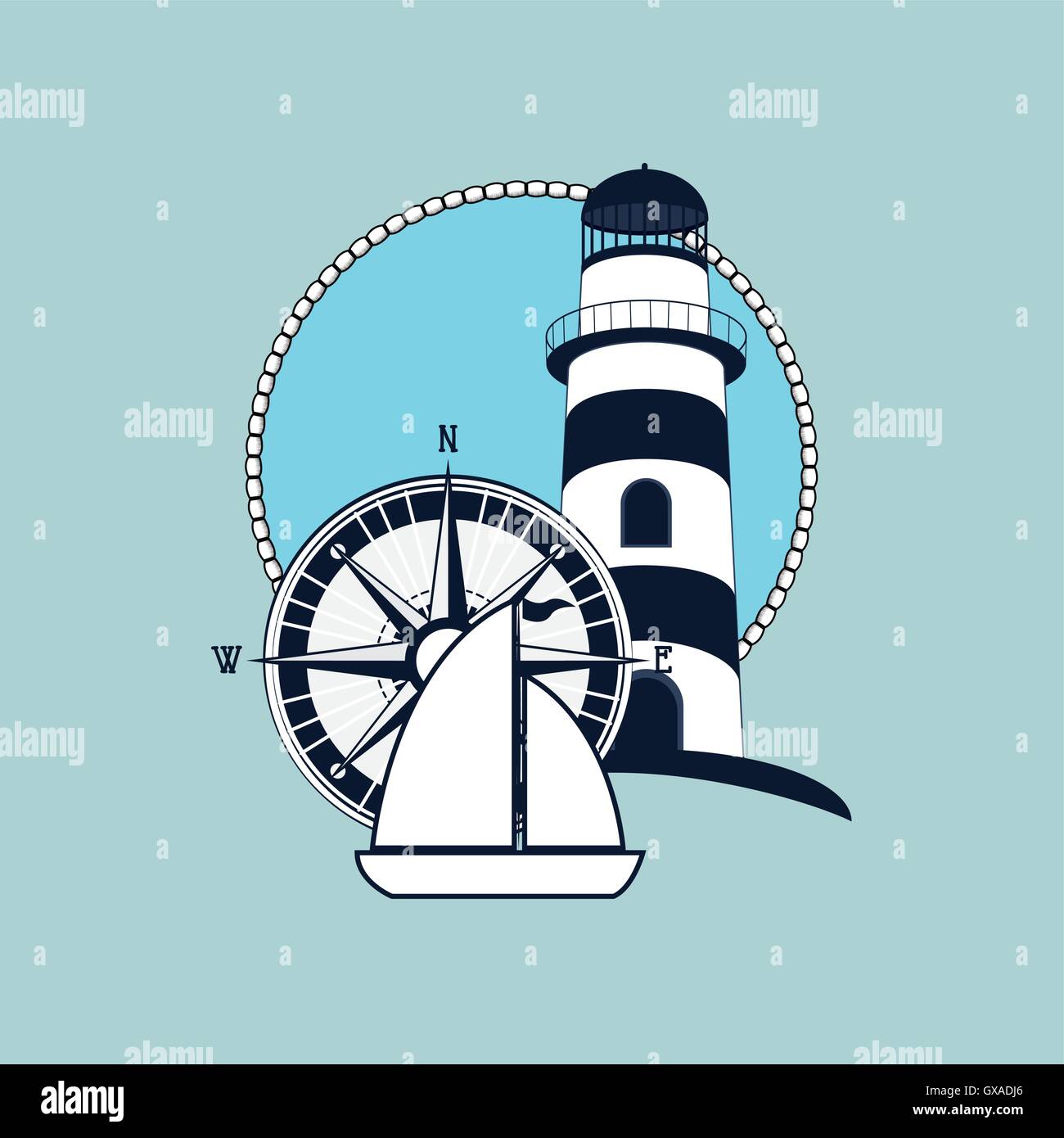 lighthouse emblem image Stock Vector Image & Art - Alamy
