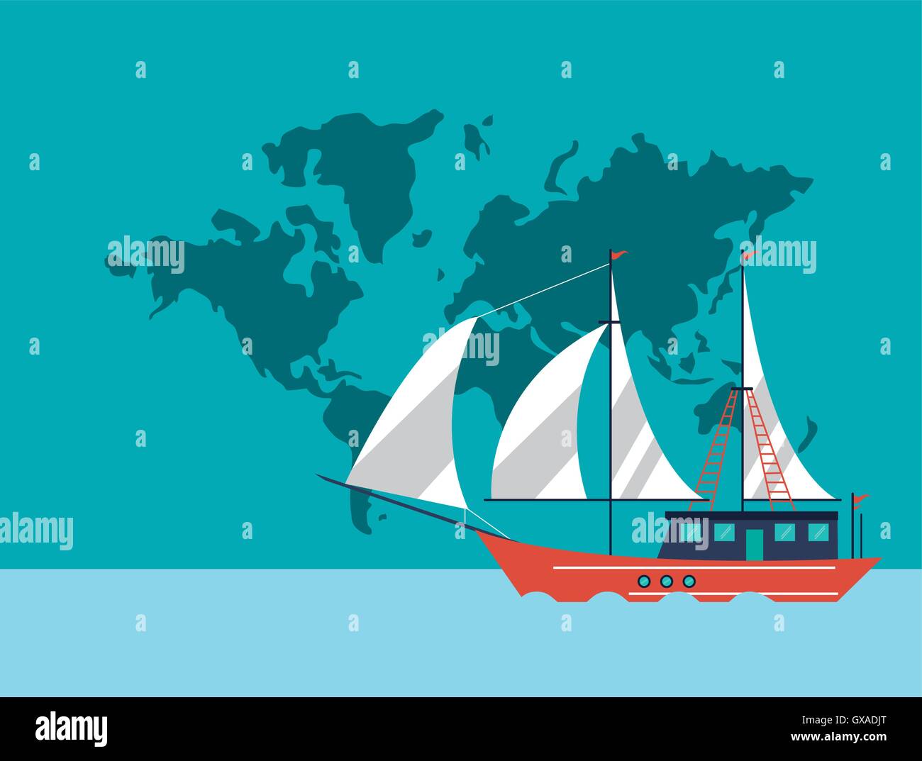 World of boats Stock Vector Images - Alamy