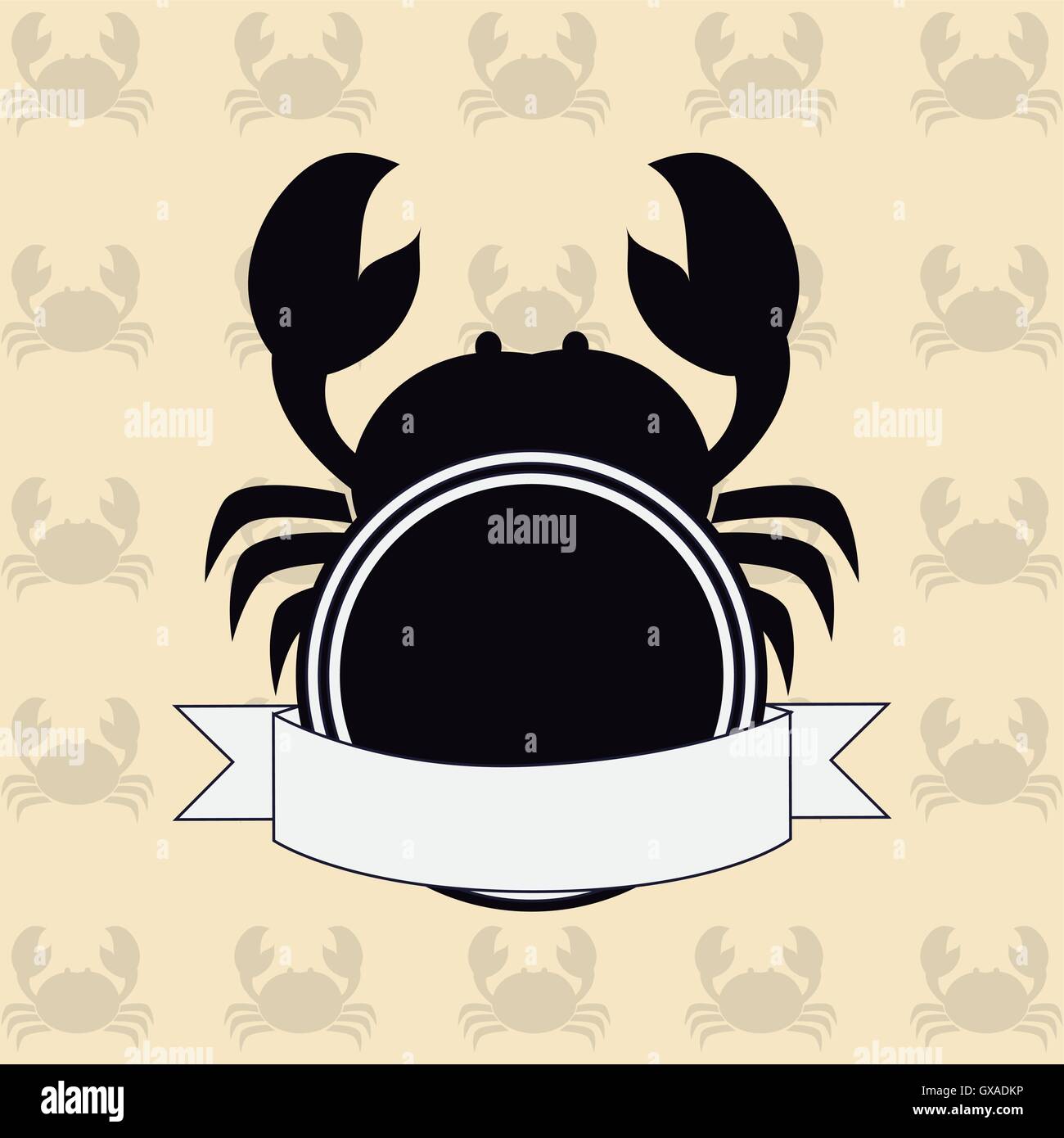 crab nautical emblem Stock Vector Image & Art - Alamy