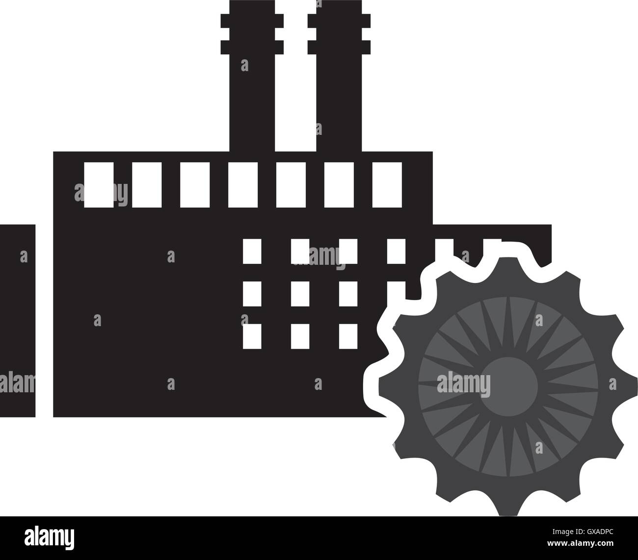 factory and gear icon Stock Vector Image & Art - Alamy