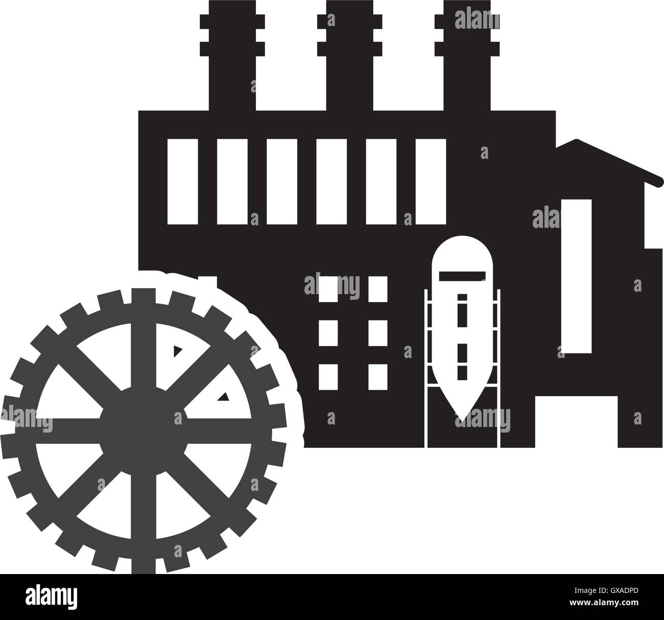 factory and gear icon Stock Vector Image & Art - Alamy