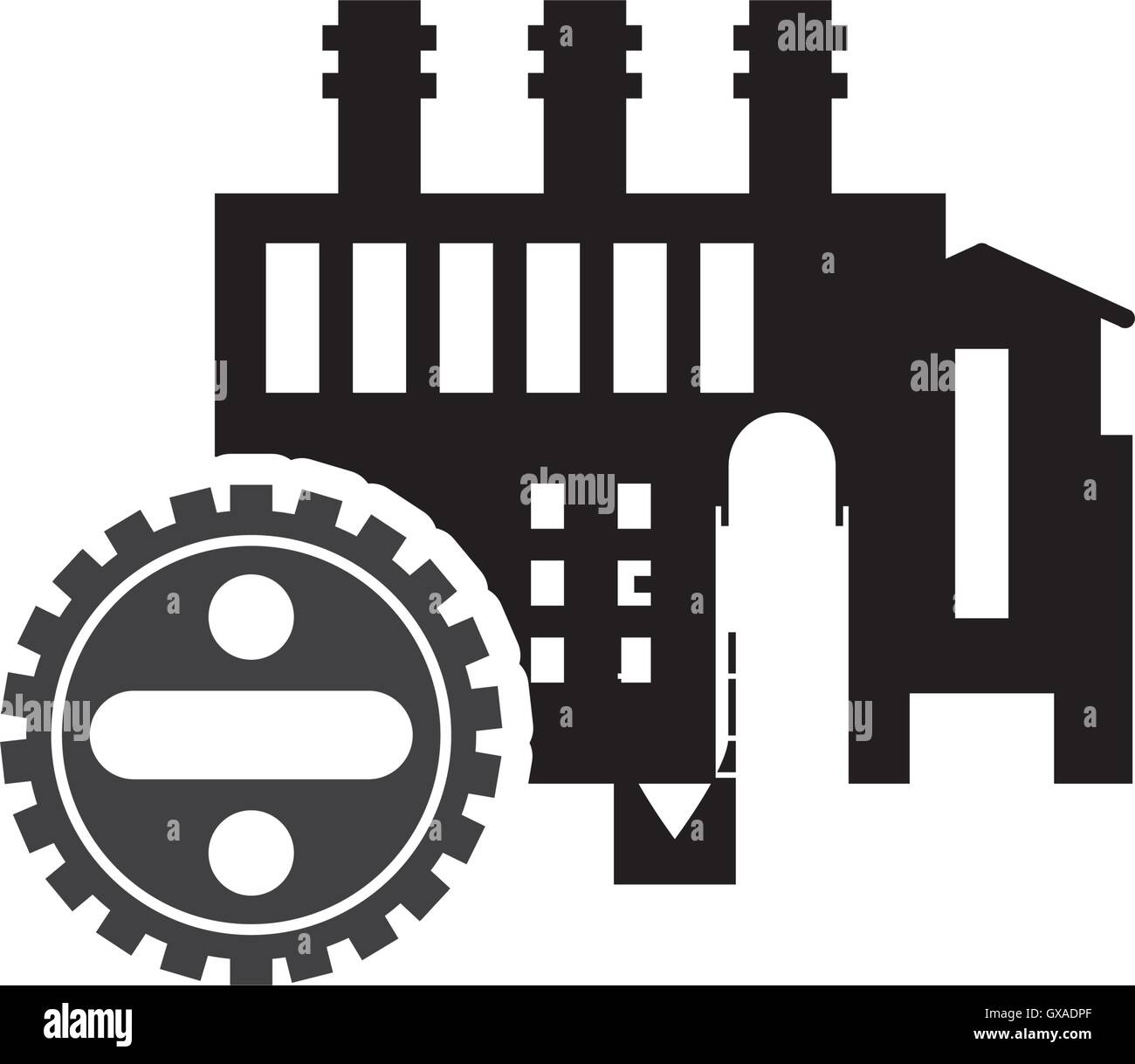 factory and gear icon Stock Vector Image & Art - Alamy