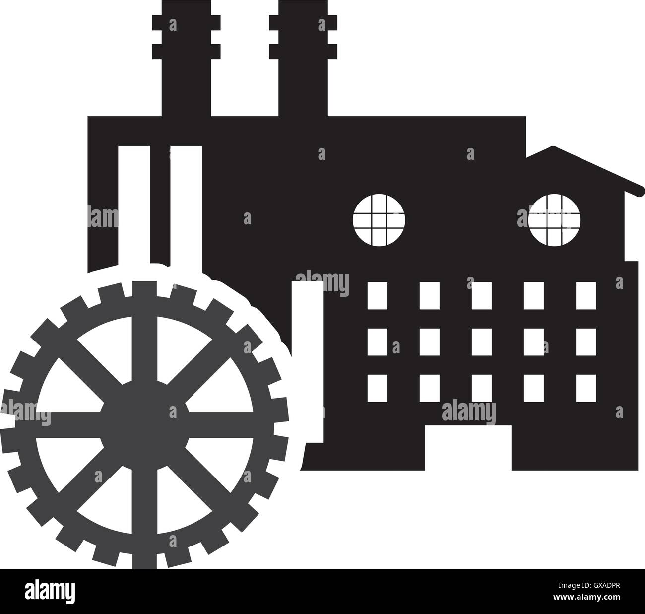 factory and gear icon Stock Vector Image & Art - Alamy