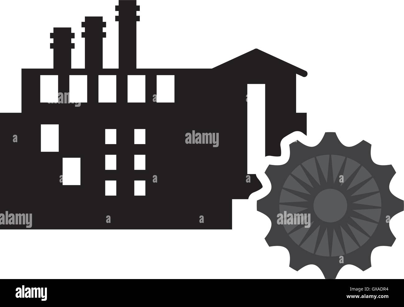 factory and gear icon Stock Vector Image & Art - Alamy