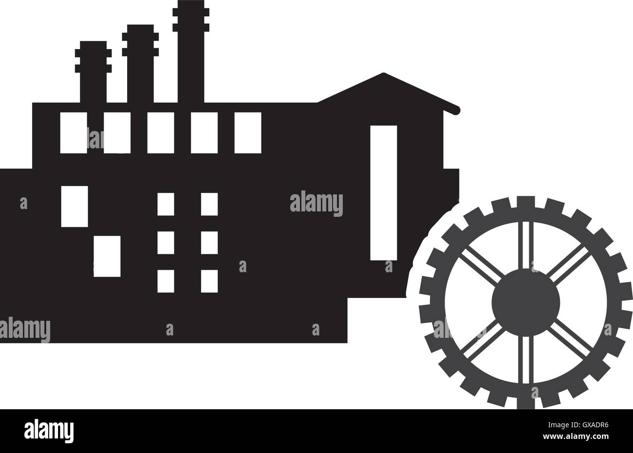 factory and gear icon Stock Vector Image & Art - Alamy
