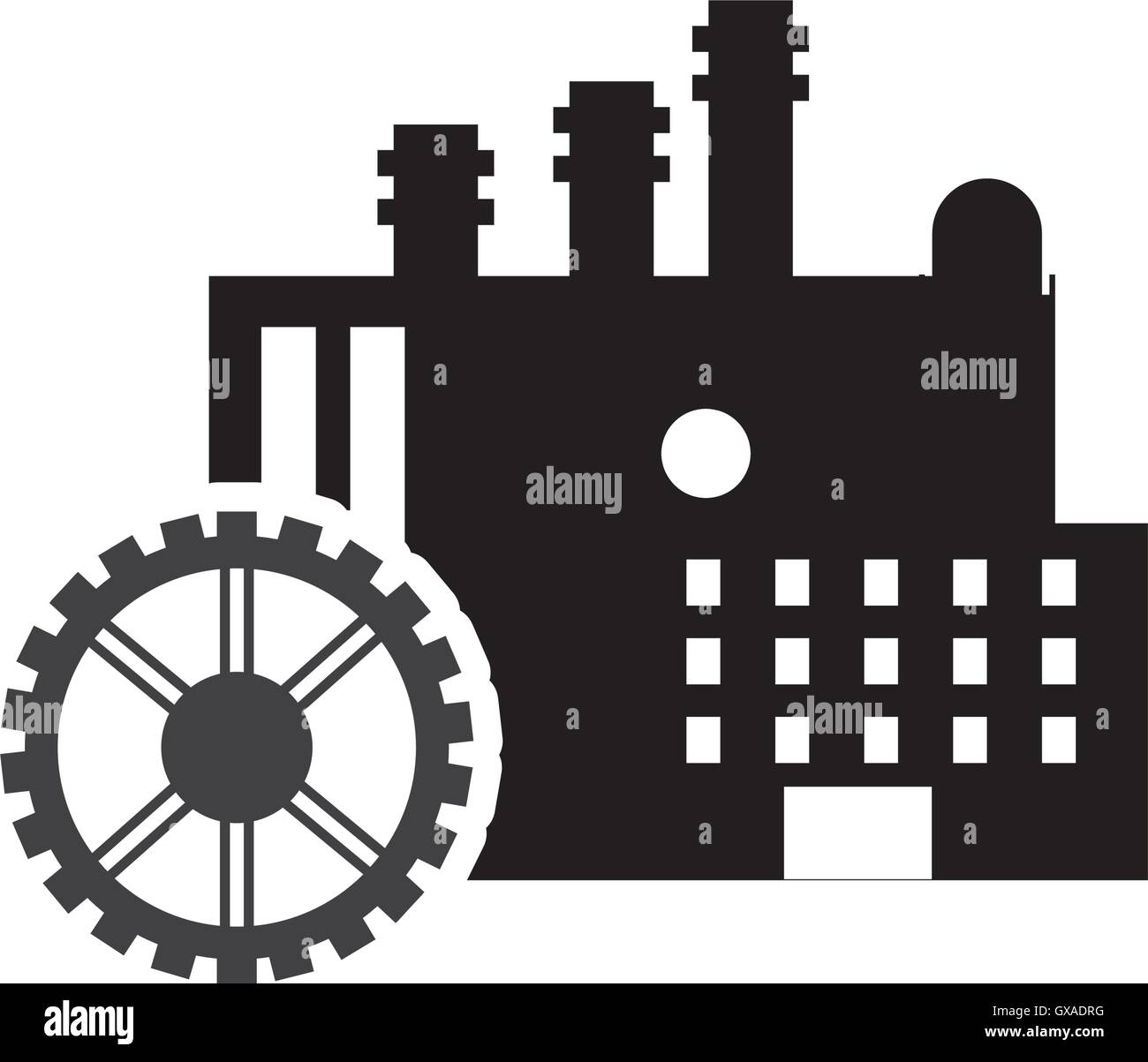 factory and gear icon Stock Vector Image & Art - Alamy