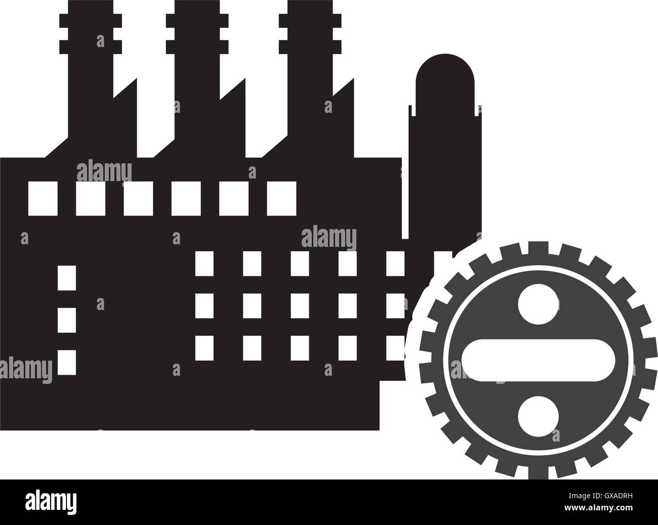 factory and gear icon Stock Vector Image & Art - Alamy
