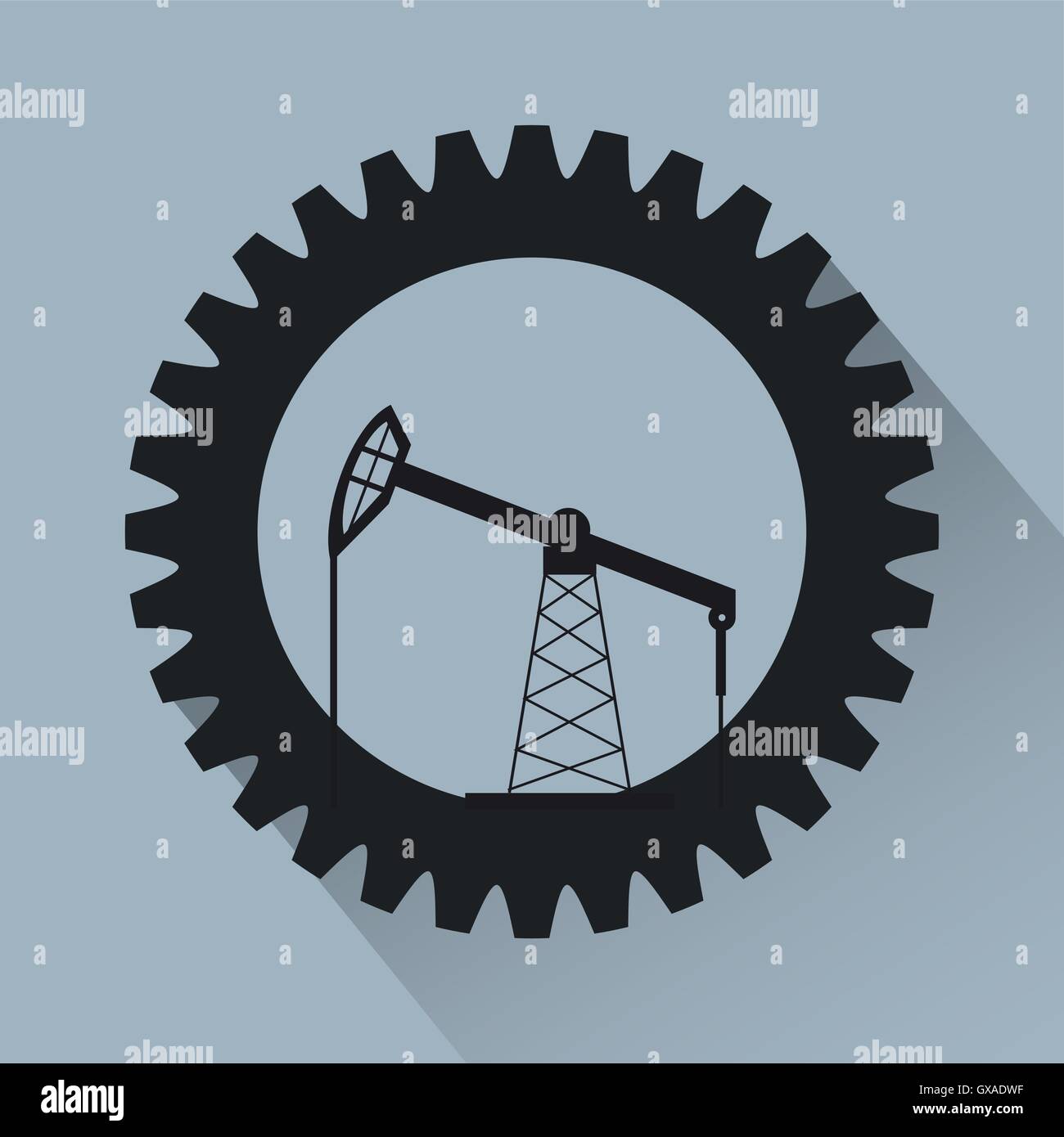 petroleum oil extraction and refinement related icons emblem Stock ...