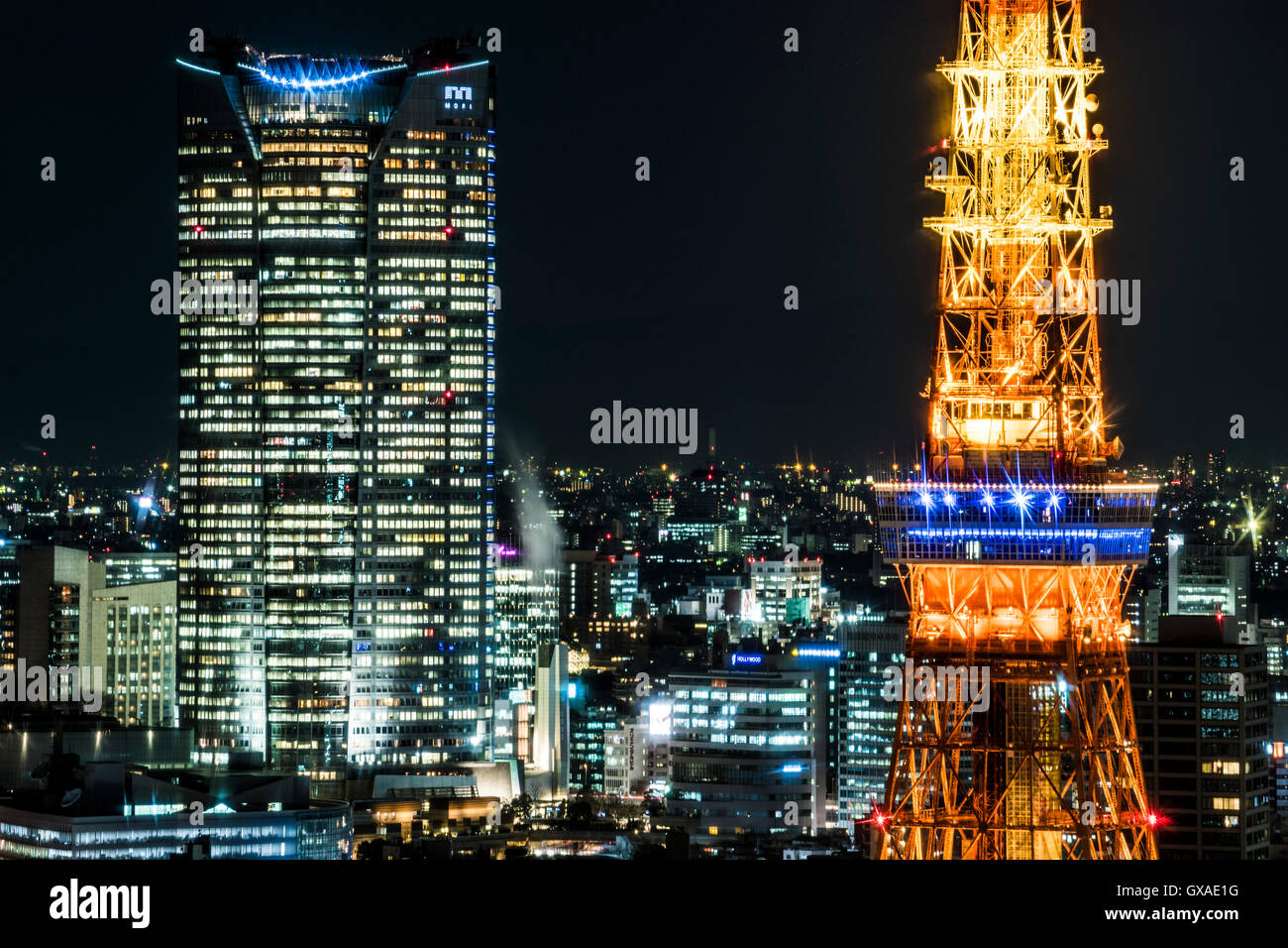 Tokyo Tower and Roppongi Hills, Minato-Ku,Tokyo,Japan Stock Photo - Alamy