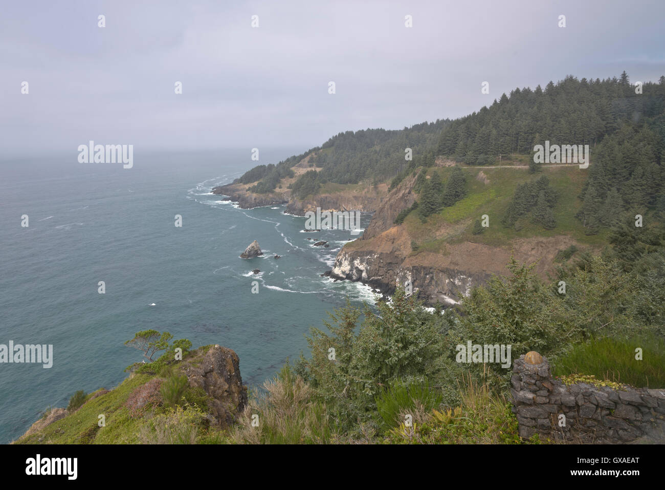 Oregon coast nature cliffs and the pacific ocean Stock Photo - Alamy