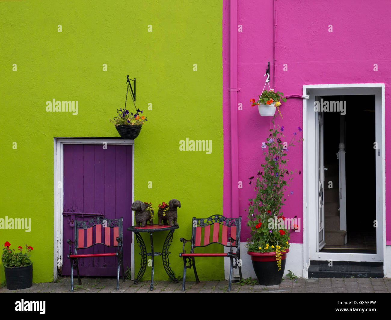 Colourful houses in Ireland Stock Photo - Alamy