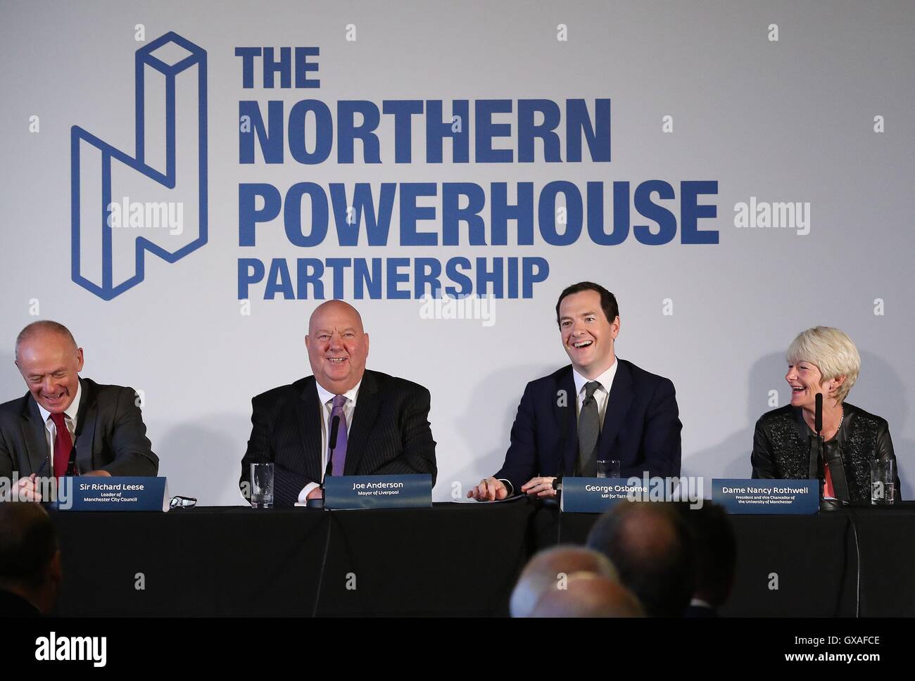 (Left to right) Sir Richard Leese Leader of Manchester City Council ...
