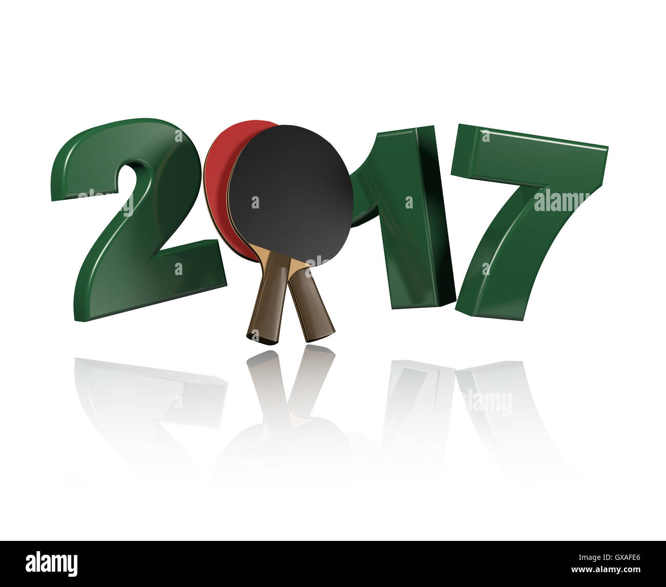 Table Tennis 2017 Design with a White Background Stock Photo - Alamy