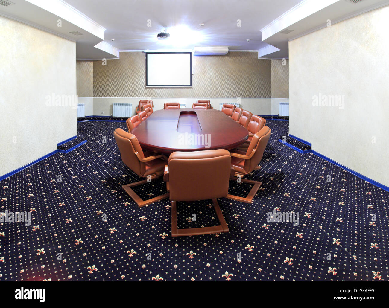 Oval conference table hi-res stock photography and images - Alamy