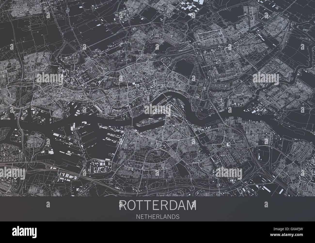 Map of rotterdam hi-res stock photography and images - Alamy