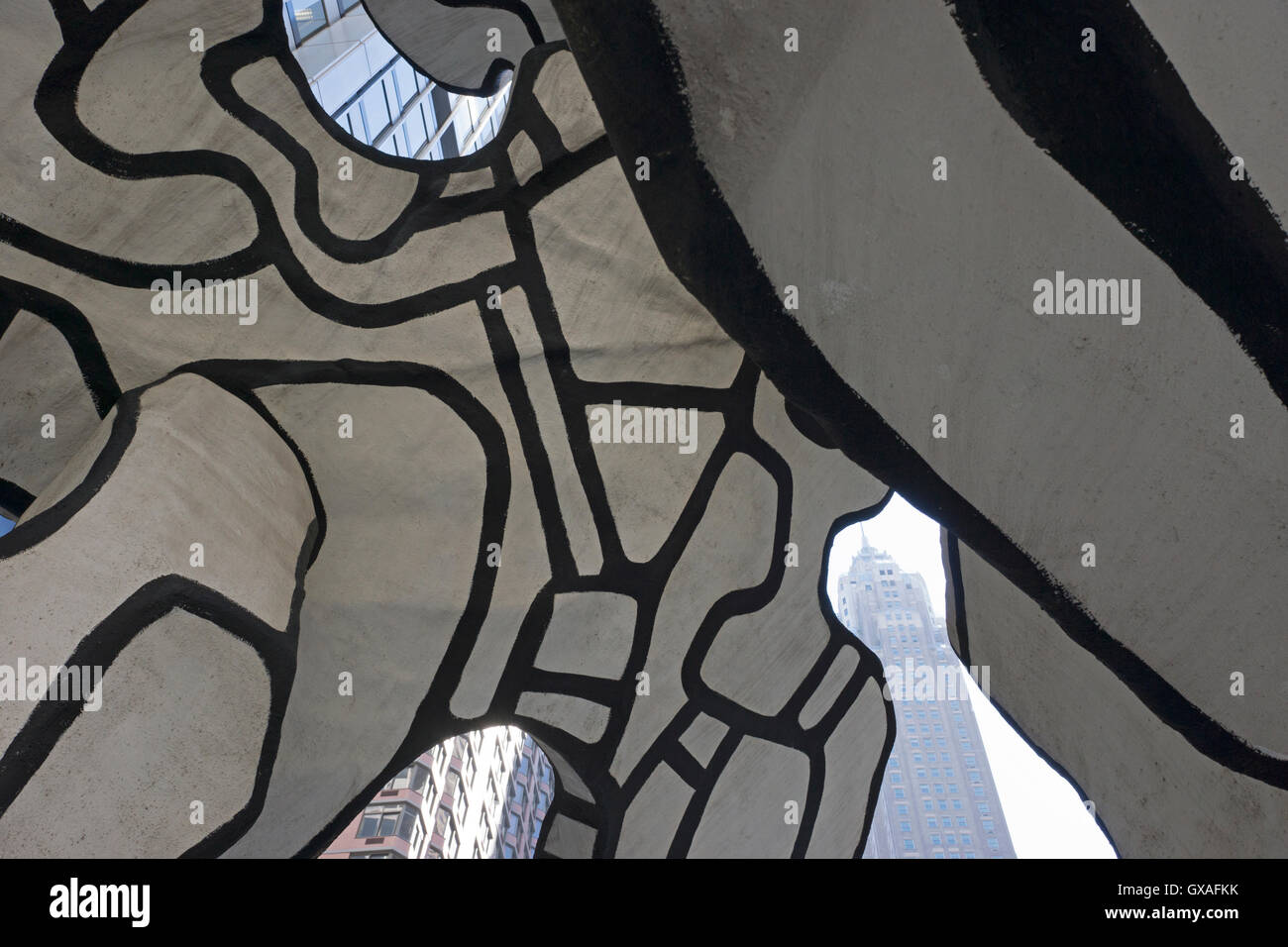 The AIG building at 70 Pine St. as seen through Jean Dubuffet’s “Group ...