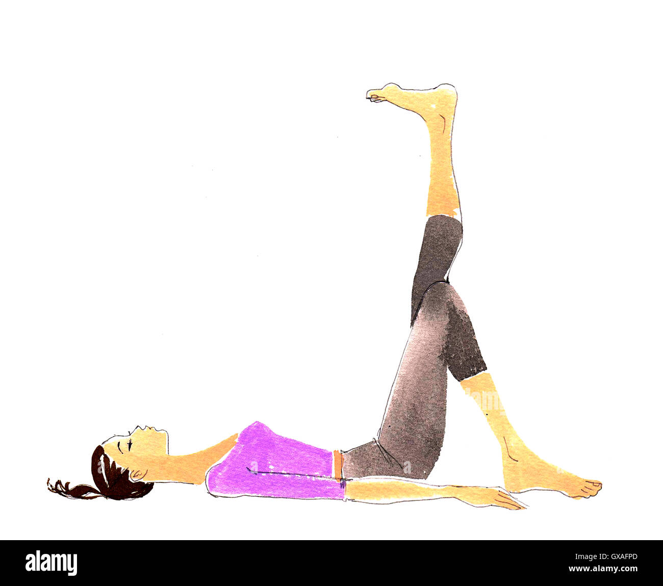 Female lays up the feet hi-res stock photography and images - Alamy