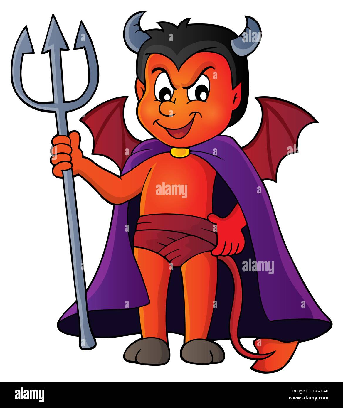 Little devil theme image 1 - picture illustration Stock Photo - Alamy