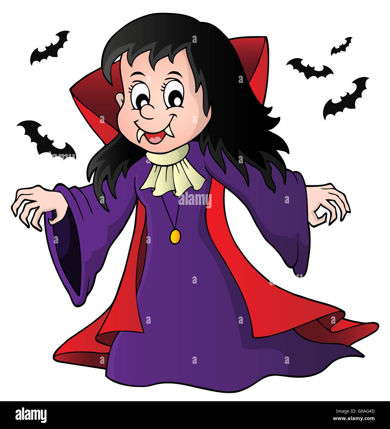 Vampire girl theme image 1 - picture illustration Stock Photo - Alamy