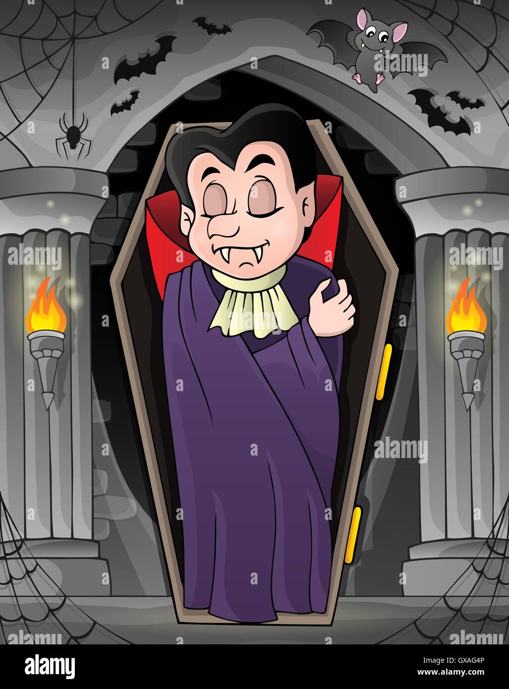 Vampire theme image 5 - picture illustration Stock Photo - Alamy