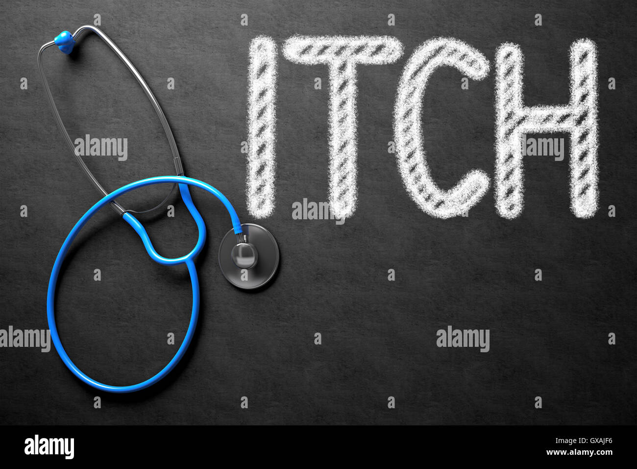 Itch - Text on Chalkboard. 3D Illustration Stock Photo - Alamy
