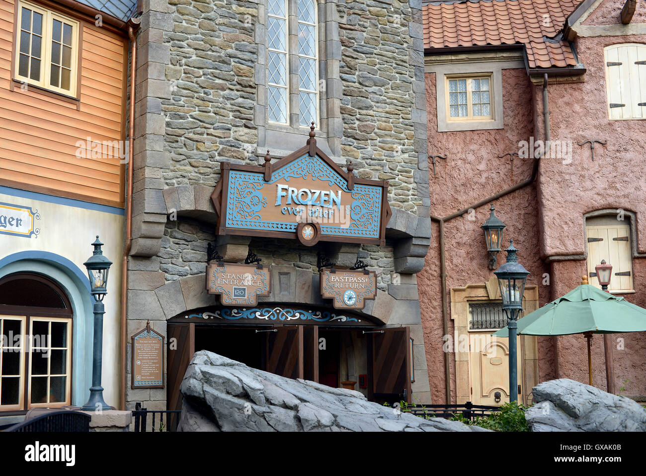 Frozen Ever After ride at the Disney World Epcot park in Florida USA ...