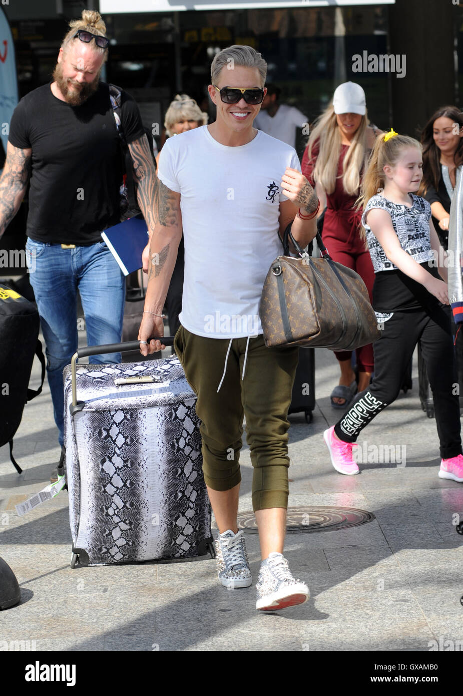 TOWIE stars arrive in Palma to film the current series Featuring: Bobby ...